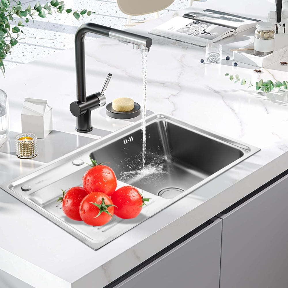 Double-Bowl Utility Sink, Stainless Steel Laundry Basin for Kitchen ...