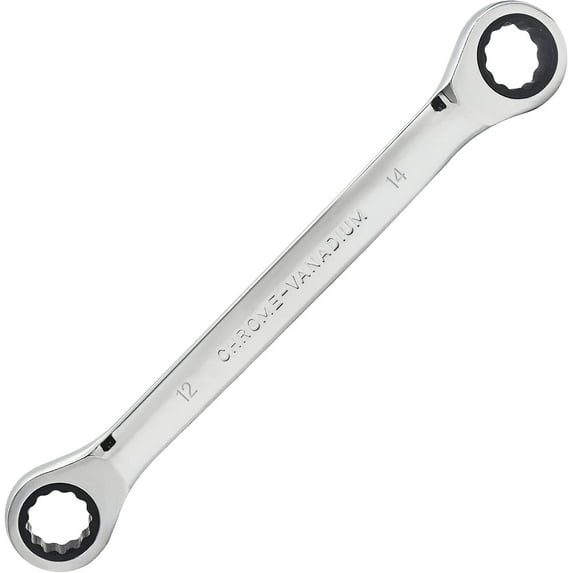 Double Box End Ratcheting Wrench 72 Teeth 12 Point Ratchet Gear Spanner ...