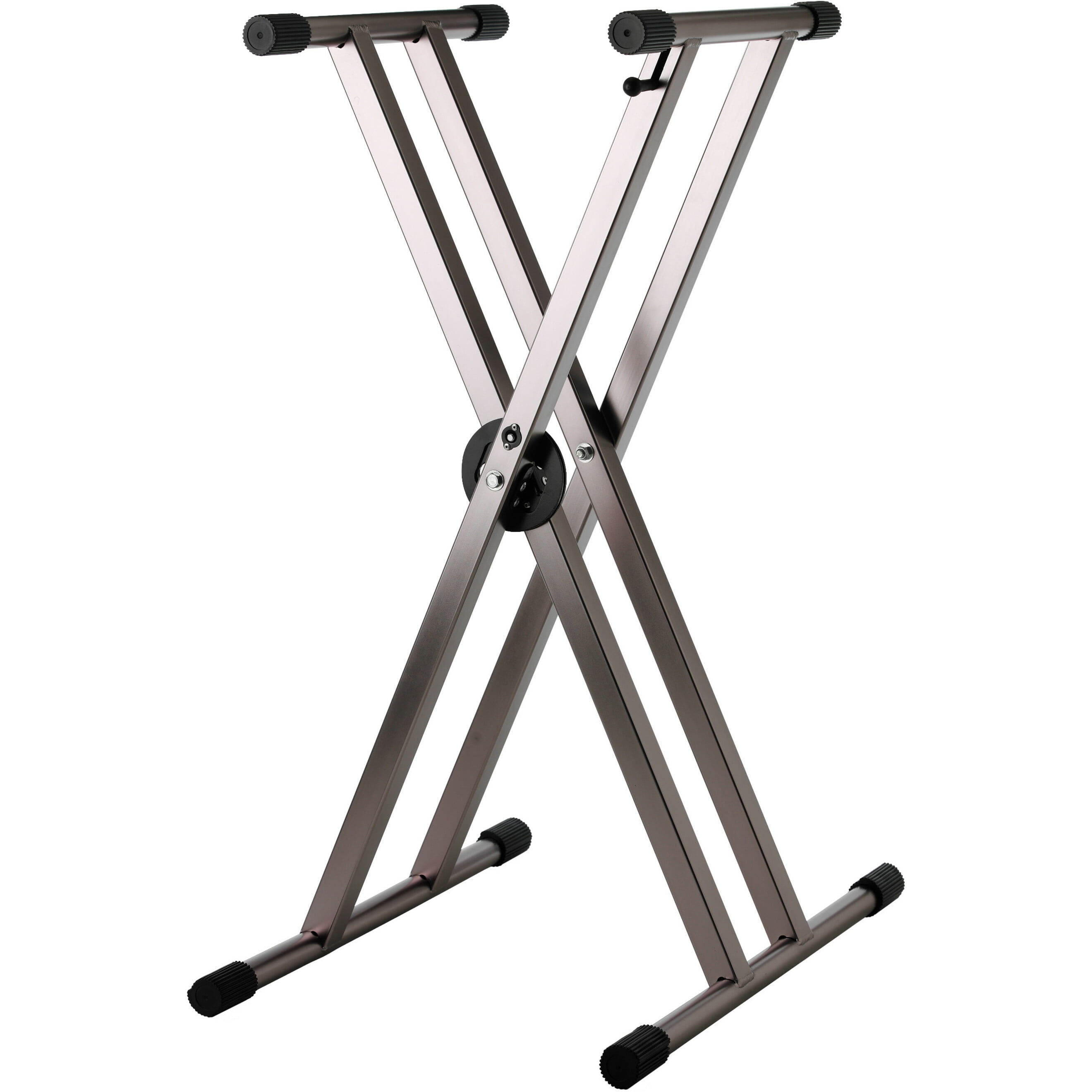 Double Braced Anodized Aluminum Keyboard Stand w/Trigger - "Titanium ...