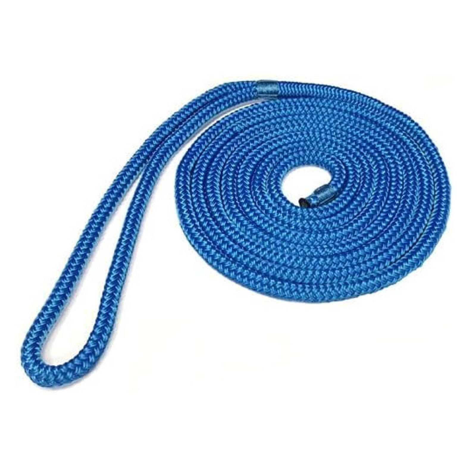 Double Braid Blue Boat Dock Line (1/2" x 20') - Walmart.com