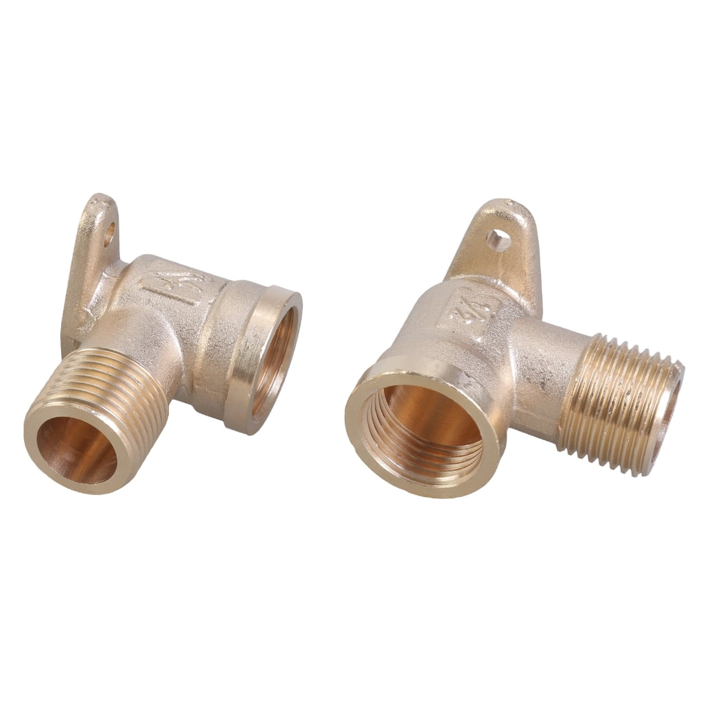 Double Brass Wall Plate and Socket 1/2 Inch Threaded Water Pipe ...