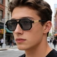 Double-Bridge Aviator Sunglasses – Unisex European-American Style ...