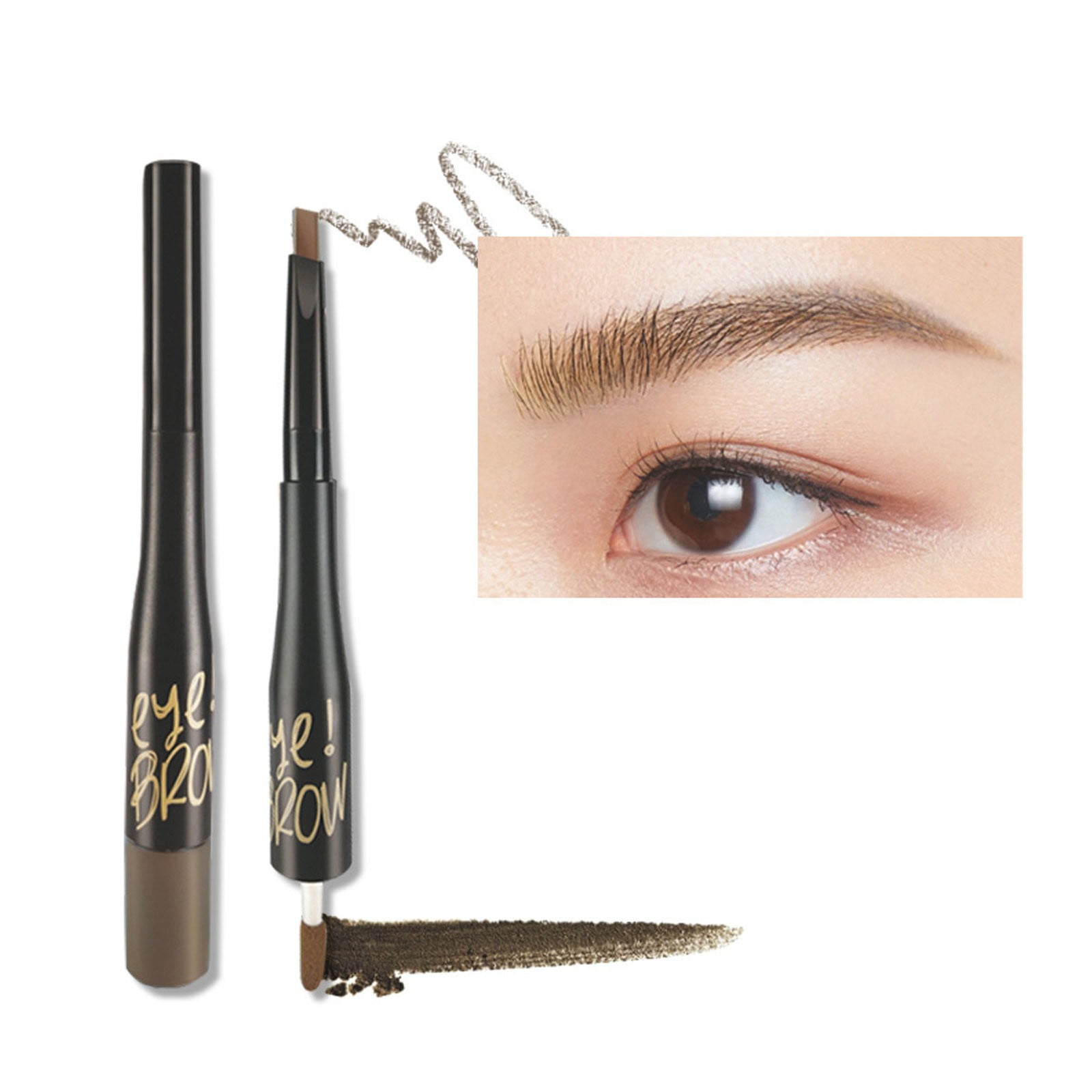 Double Brush Head Eyebrow Powder Eyebrow Instant Eyebrow And Hairline ...