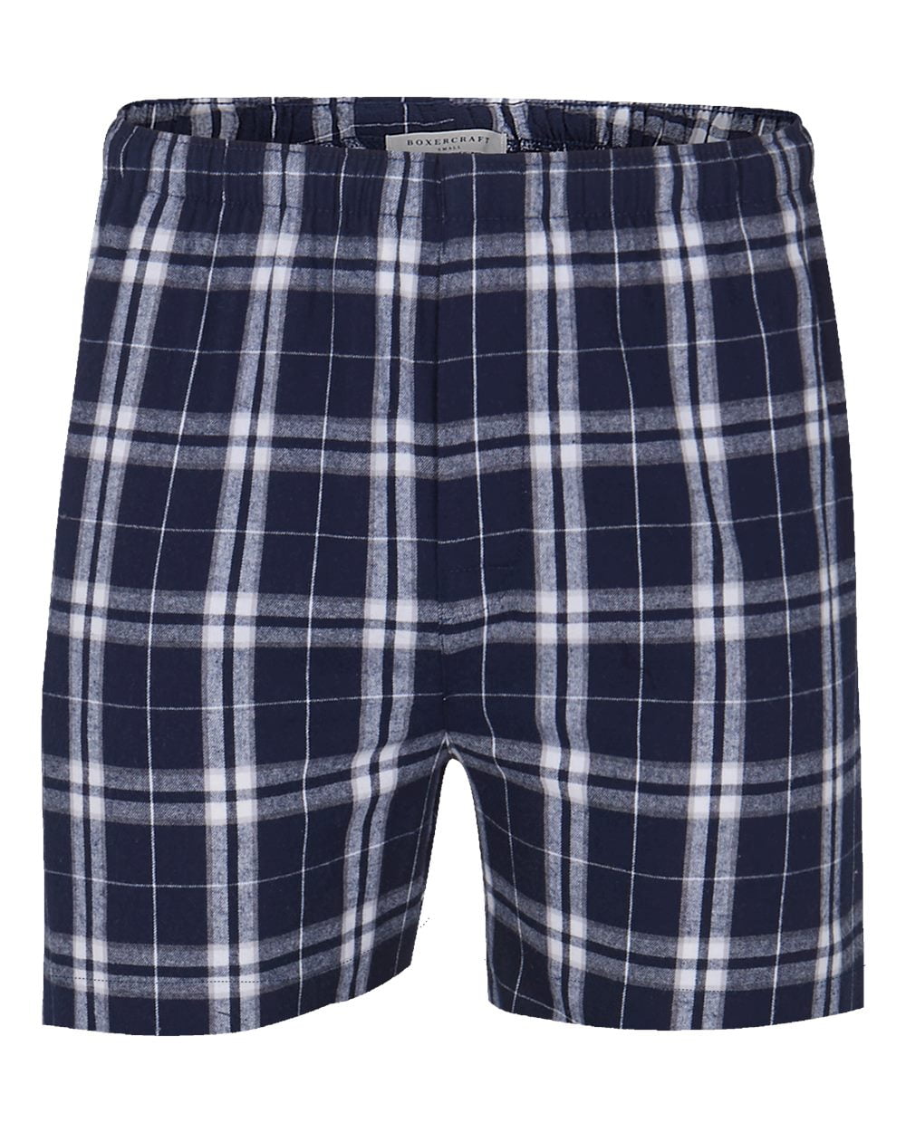 Boxercraft BM6701 Men's 100% Cotton Double-Brushed Flannel Boxer-Navy ...