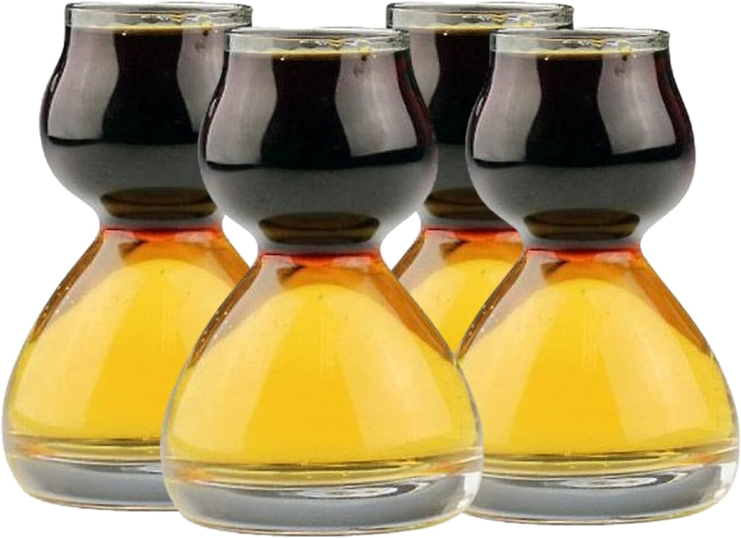 Double Bubble Layered Shot Glass – Chaser Shot Glass Jigger for Smooth ...