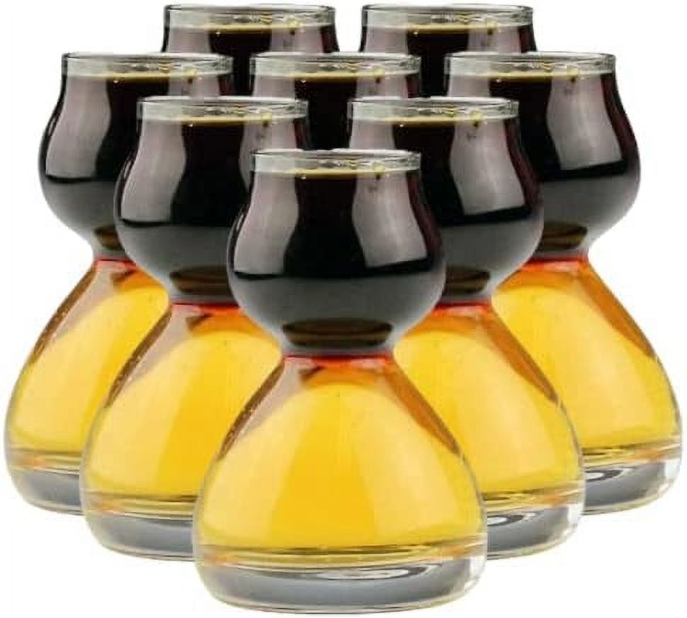 Double Bubble Layered Shot Glass – Chaser Shot Glass Jigger for Smooth ...
