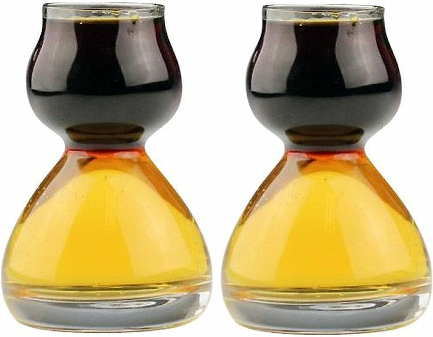 Double Bubble Layered Shot Glass – Chaser Shot Glass Jigger for Smooth ...