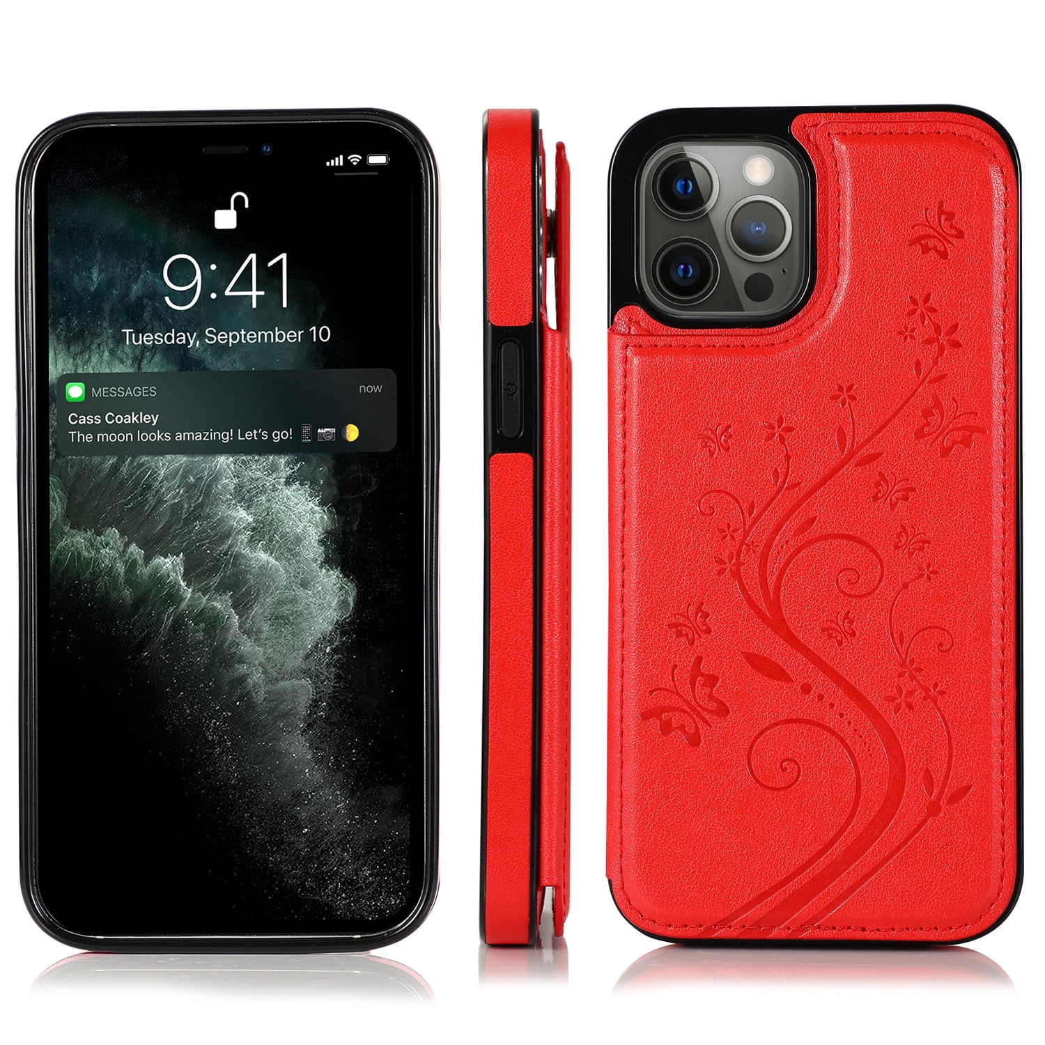 Double Buckle Stand Flip Phone Case For iPhone 16 Pro M ax 15 Plus 14 ...