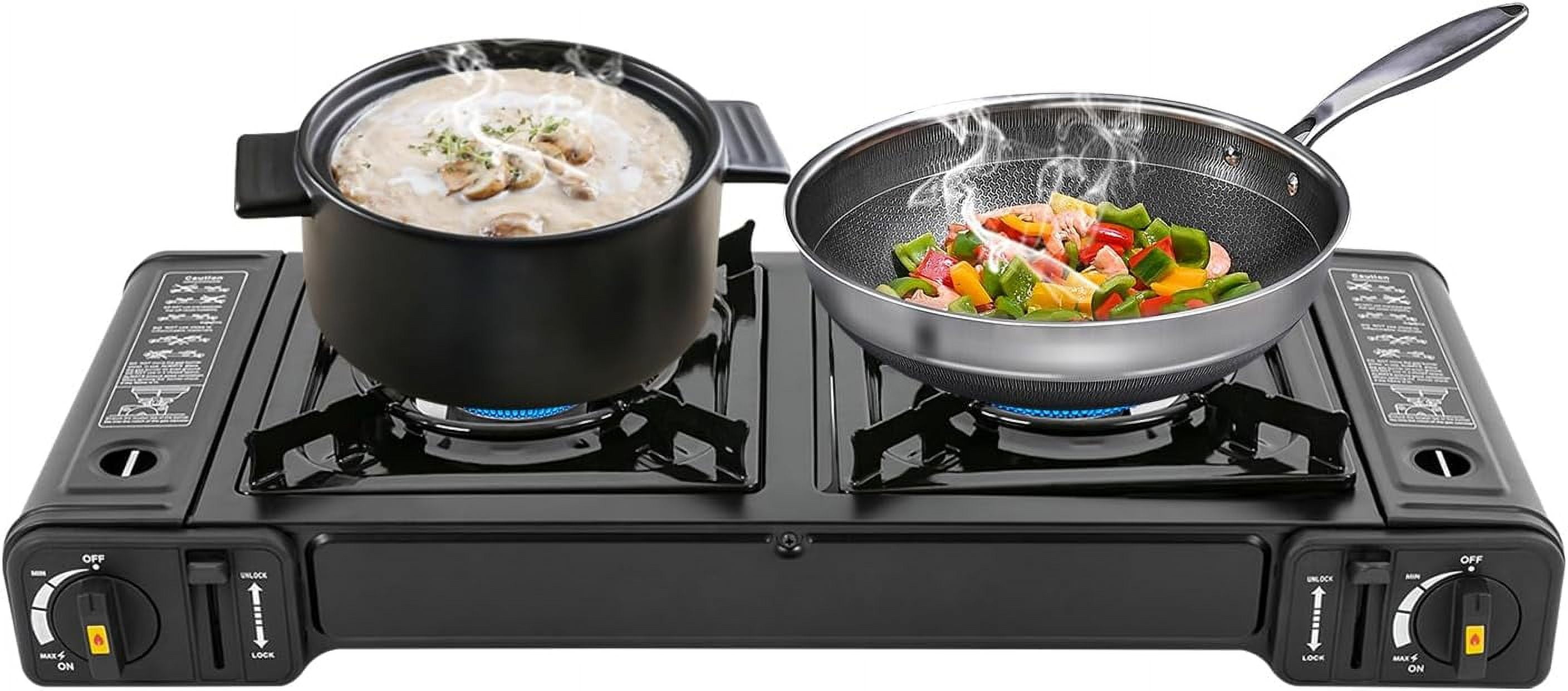 Double Burner Butane Stove, 2 Burners Portable Camping Stove, Double ...