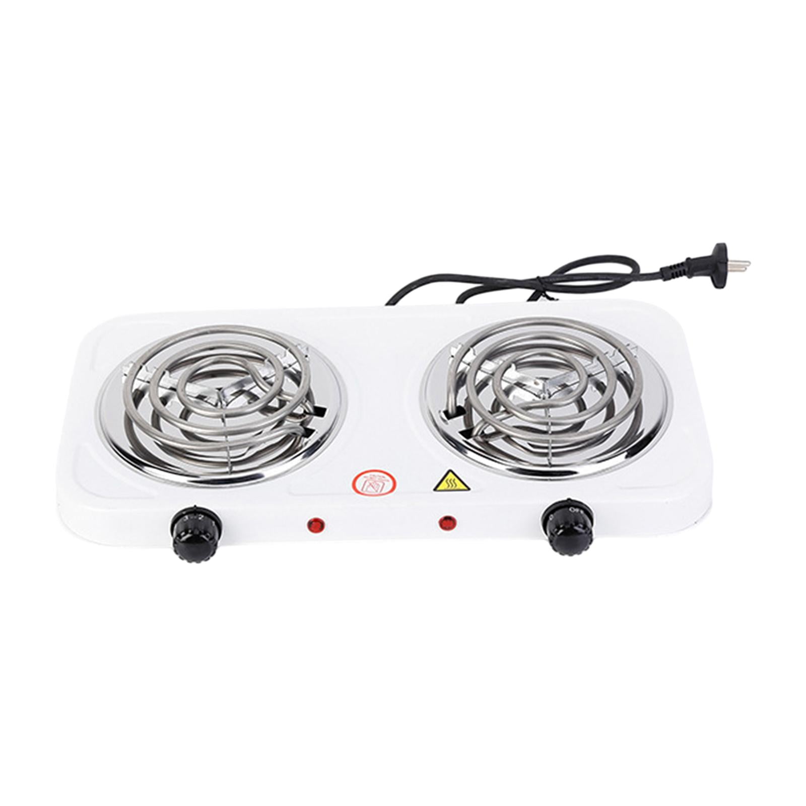 Walmart Double Burner Electric Cooktop, Compact 2000W with Adjustable ...