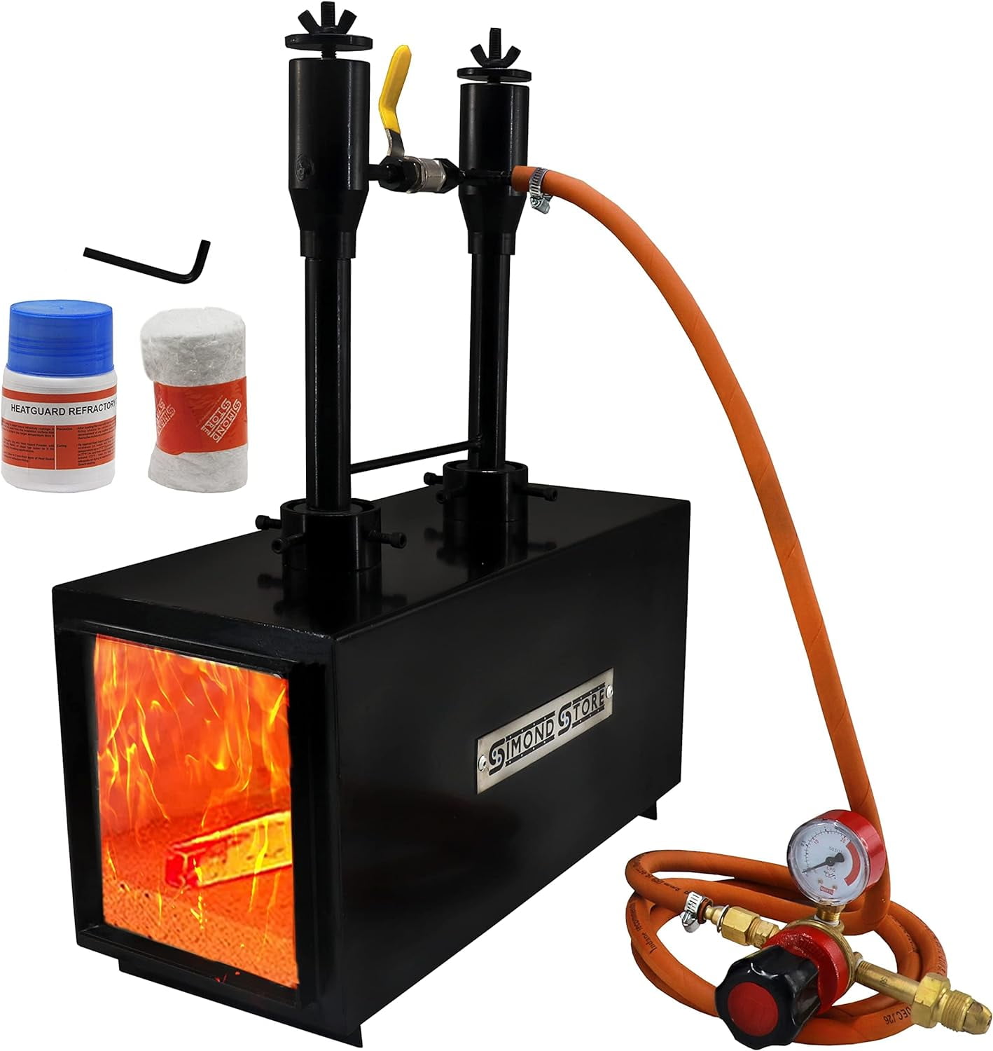 Double Burner Gas Propane Forge Furnace Blacksmith Knife Making Farriers Home & Garden Misc ...