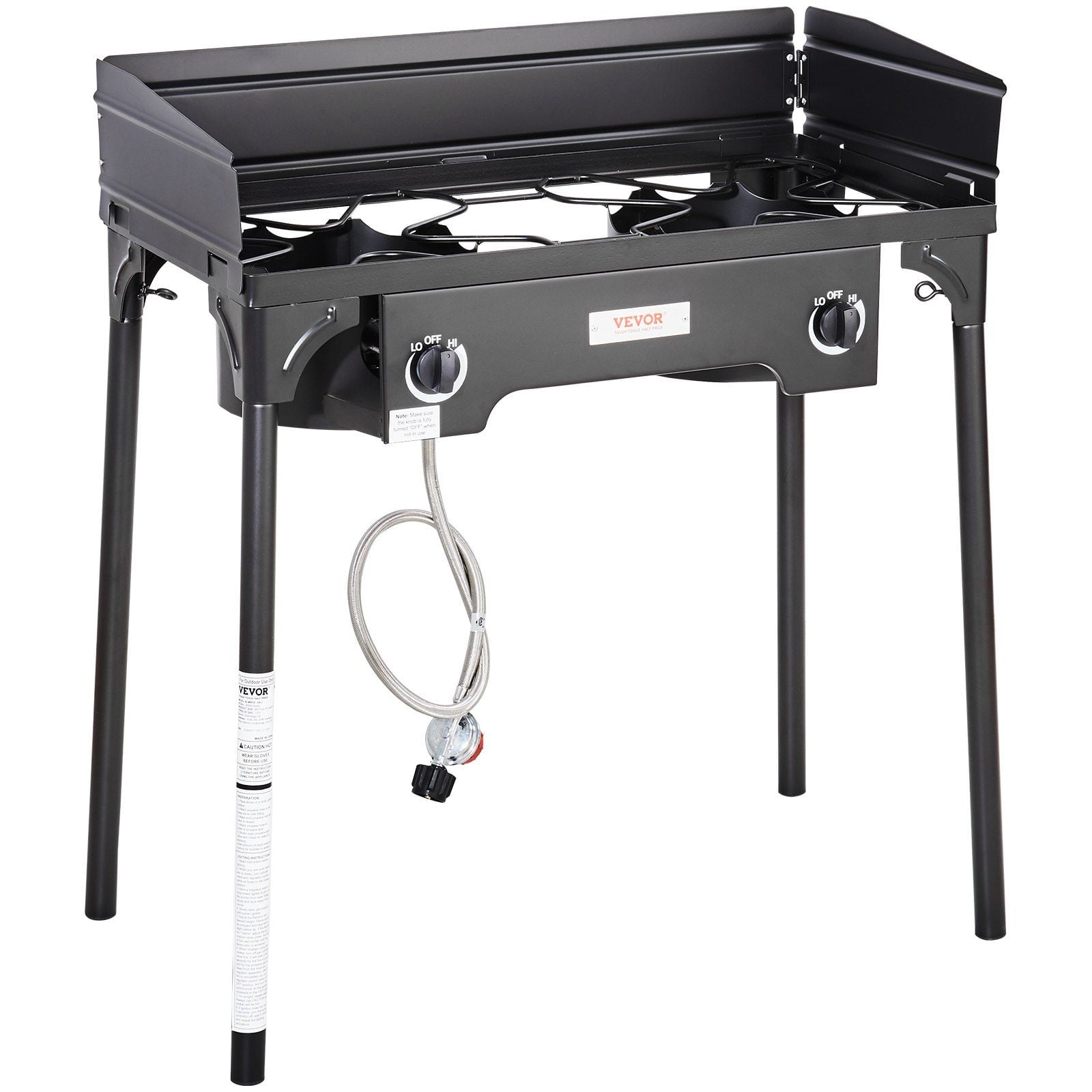 Double Burner Outdoor Camping Stove, 60,000-BTU Camping Modular Cooking ...