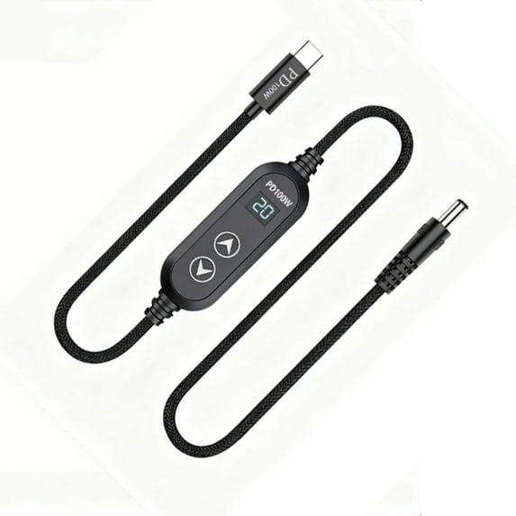 Double Button Type C to Voltages Regulator Chargers Real Time Display ...