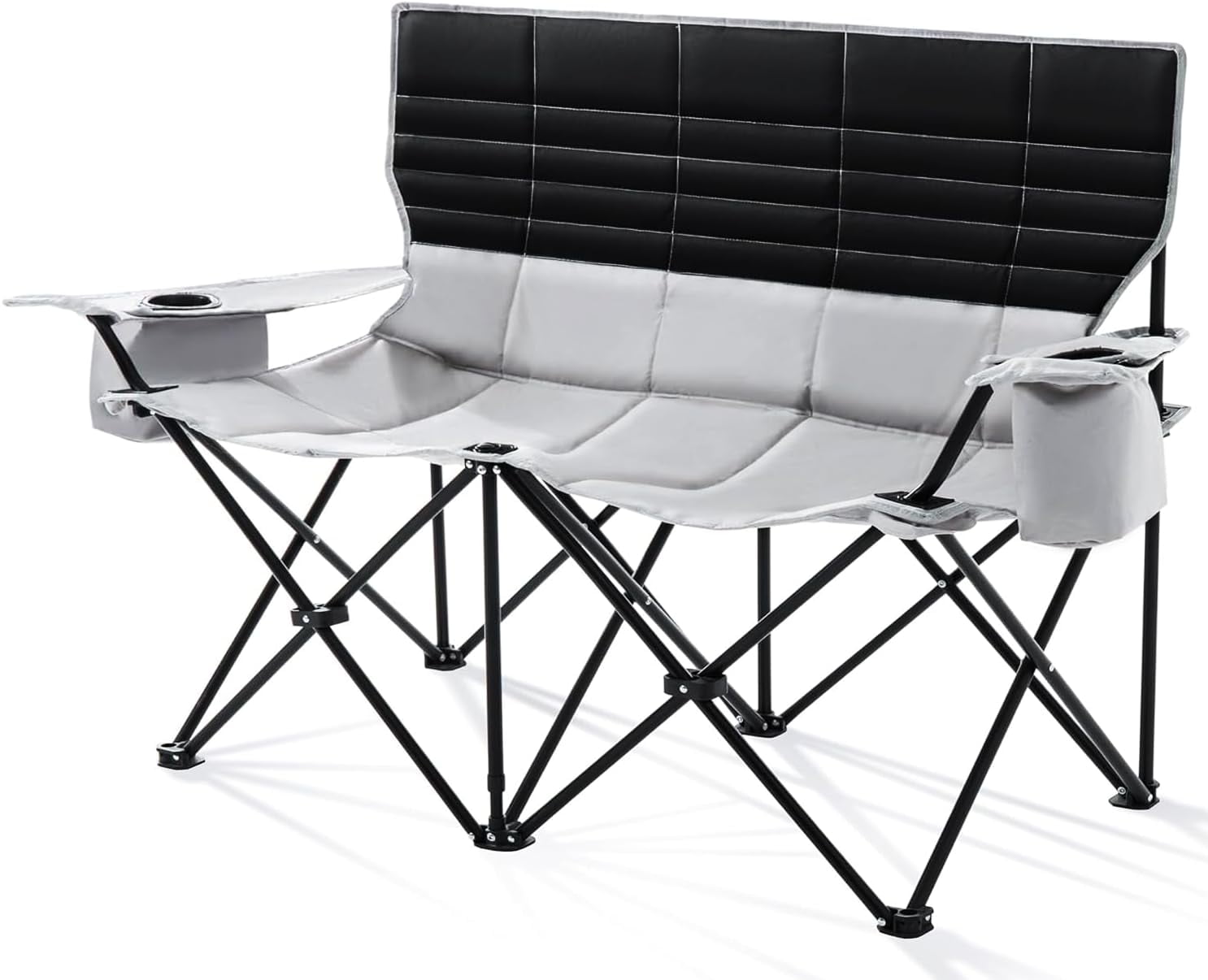 Double Camping Chair for Adults Folding Loveseat 2 Person Camping Couch ...