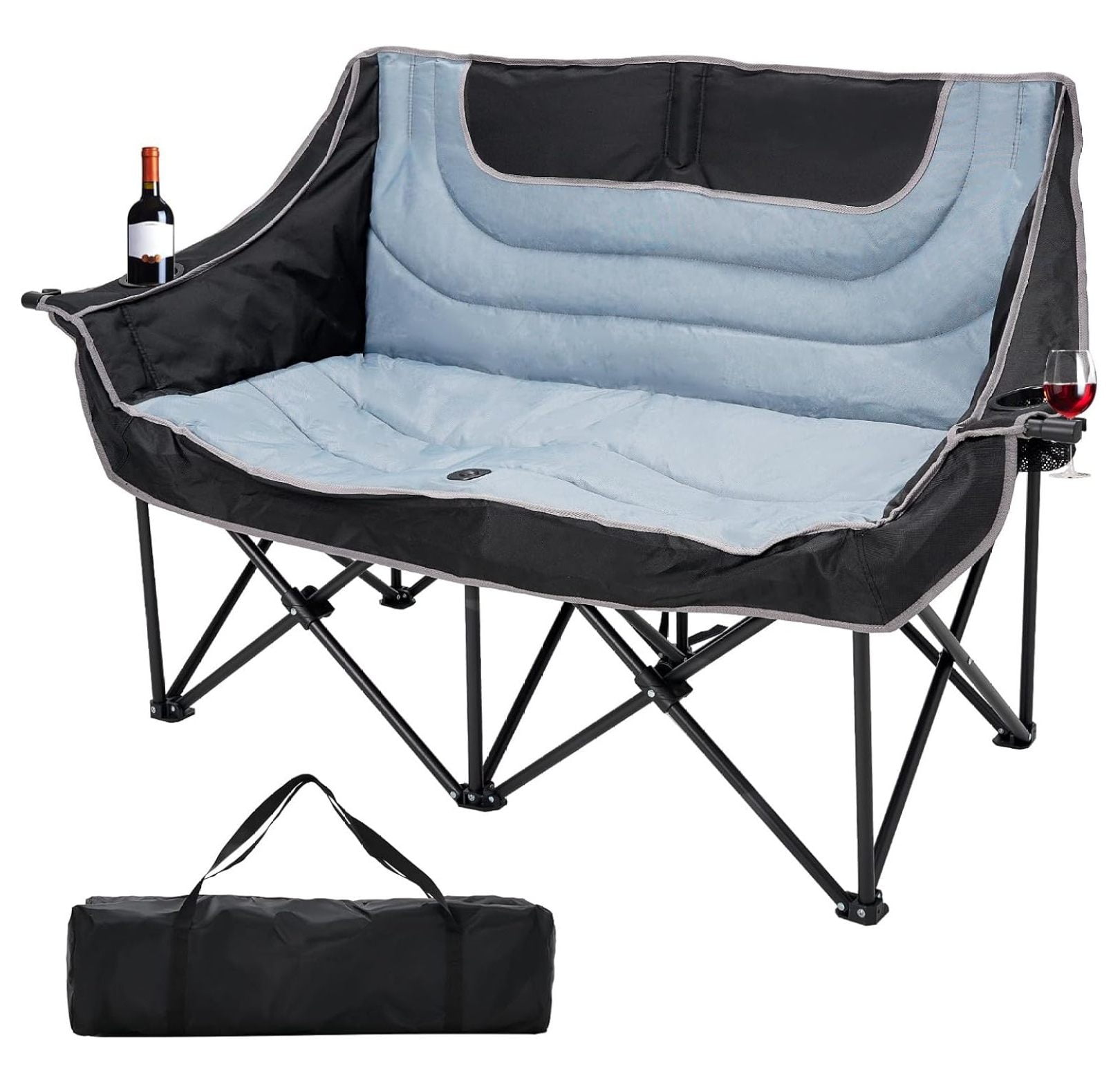 Double Camping Chair, Folding Camping Loveseat Duo Chair for Adults ...