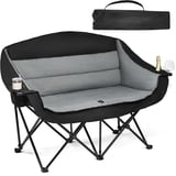 Double Camping Chair Loveseat - 2 Person Oversized Camping Couch for ...