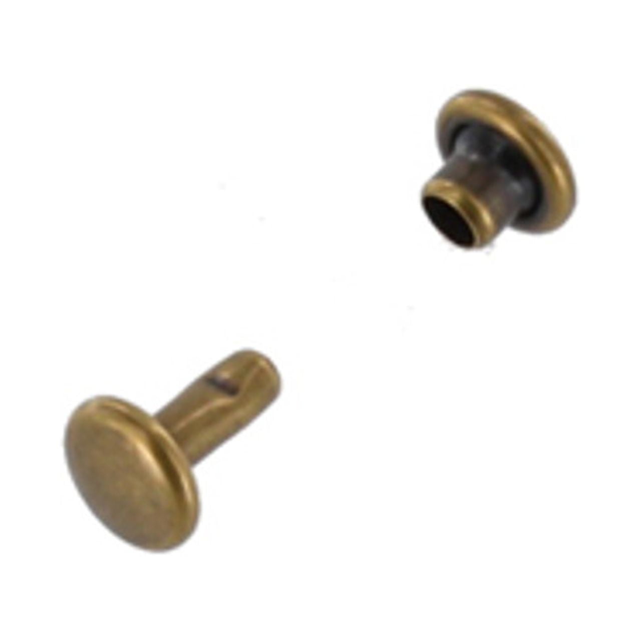 Double Cap Rivet, Antique Brass, Solid Brass-LL (100 sets per bag ...