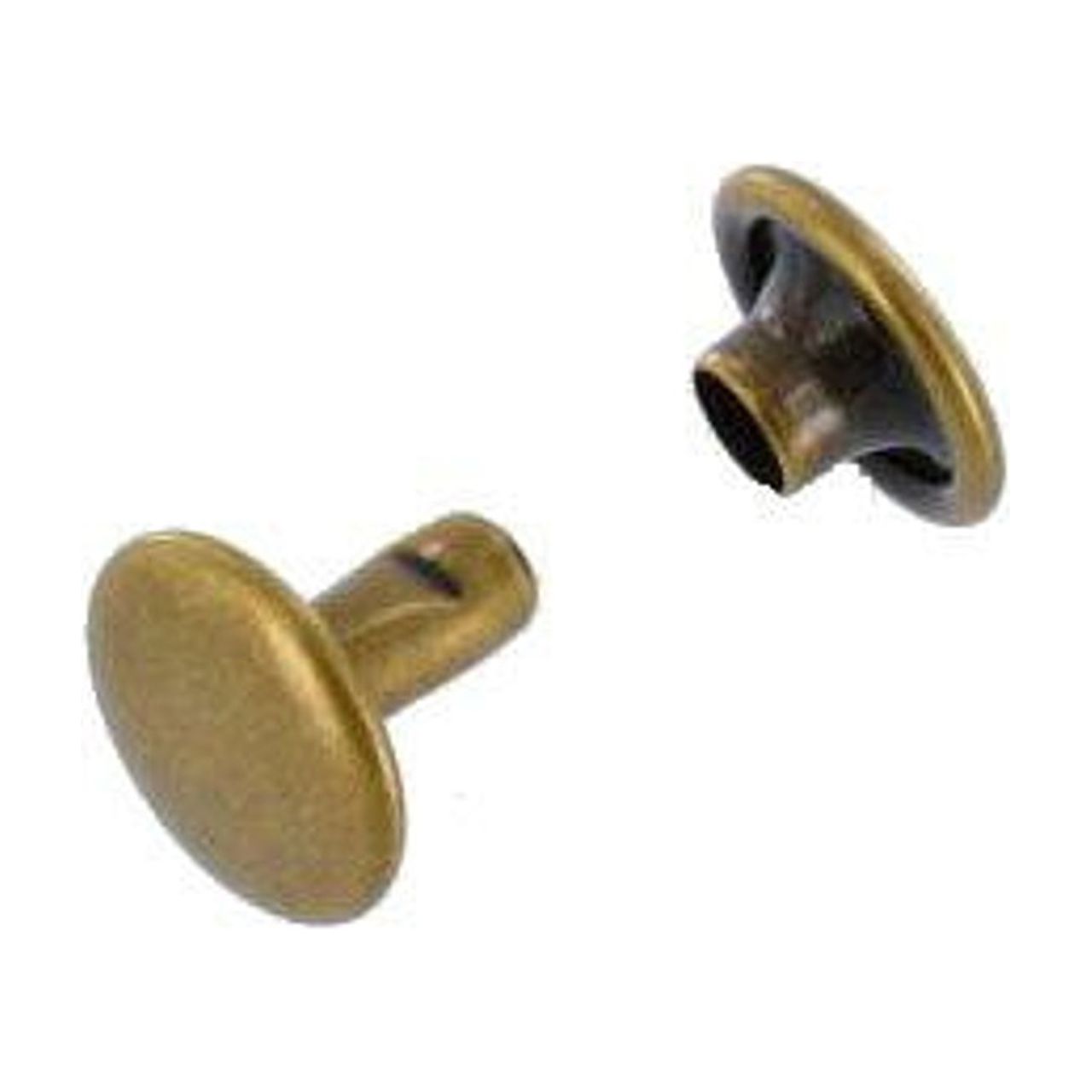 Double Cap Rivet, Antique Brass, Solid Brass-LL (100 sets per bag ...