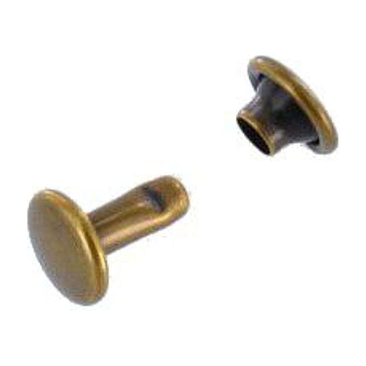 Double Cap Rivet, Antique Brass, Solid Brass-LL (100 sets per bag ...