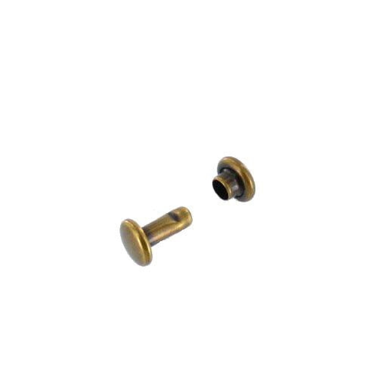 Double Cap Rivet, Antique Brass, Solid Brass-LL (100 sets per bag ...
