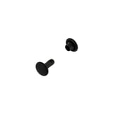 Double Cap Rivet, Black Matte, Solid Brass-LL (100 sets per bag ...