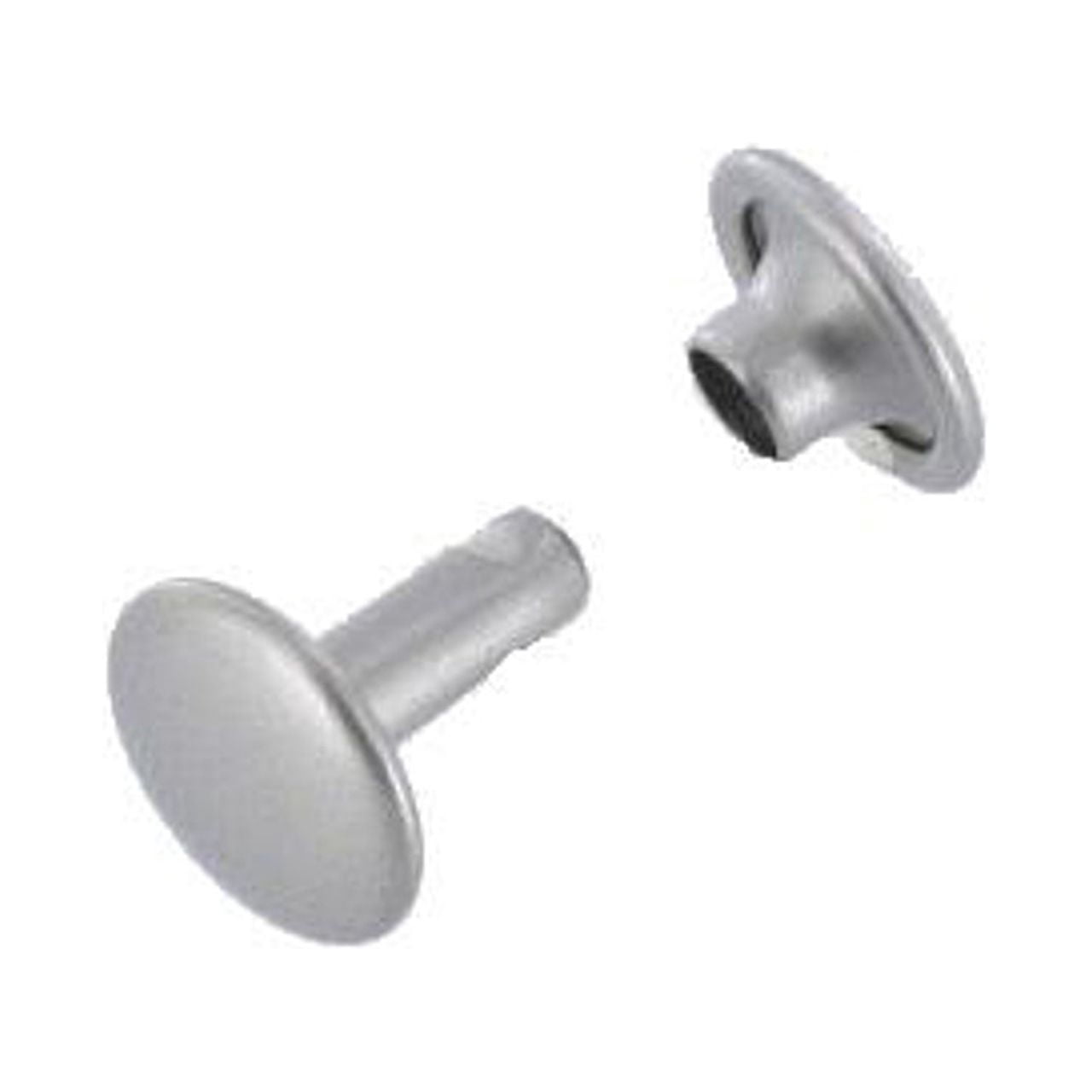 Double Cap Rivet, Nickel Matte, Solid Brass-LL (100 sets per bag ...