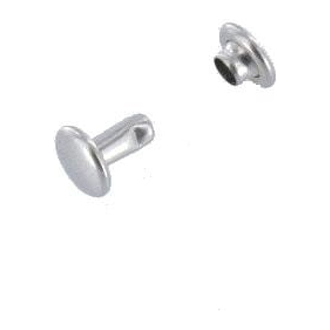 Double Cap Rivet, Nickel Plate, Solid Brass-LL (100 sets per bag ...