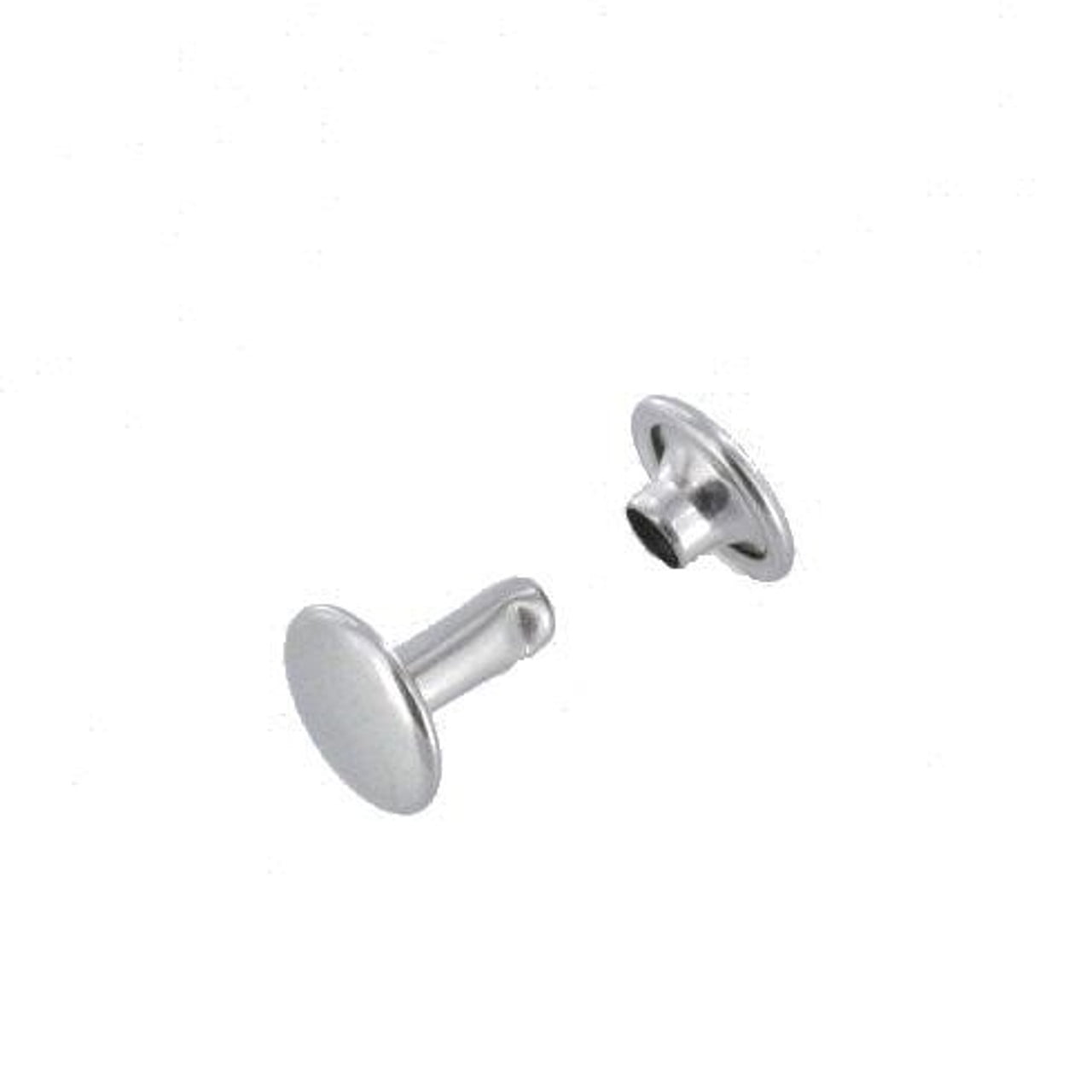 Double Cap Rivet, Nickel Plate, Solid Brass-LL (100 sets per bag ...