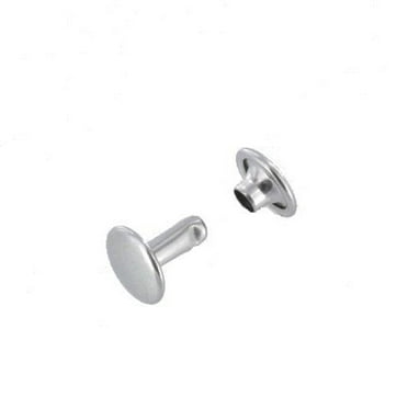 Double Cap Rivet, Black Matte, Solid Brass-LL (100 sets per bag ...