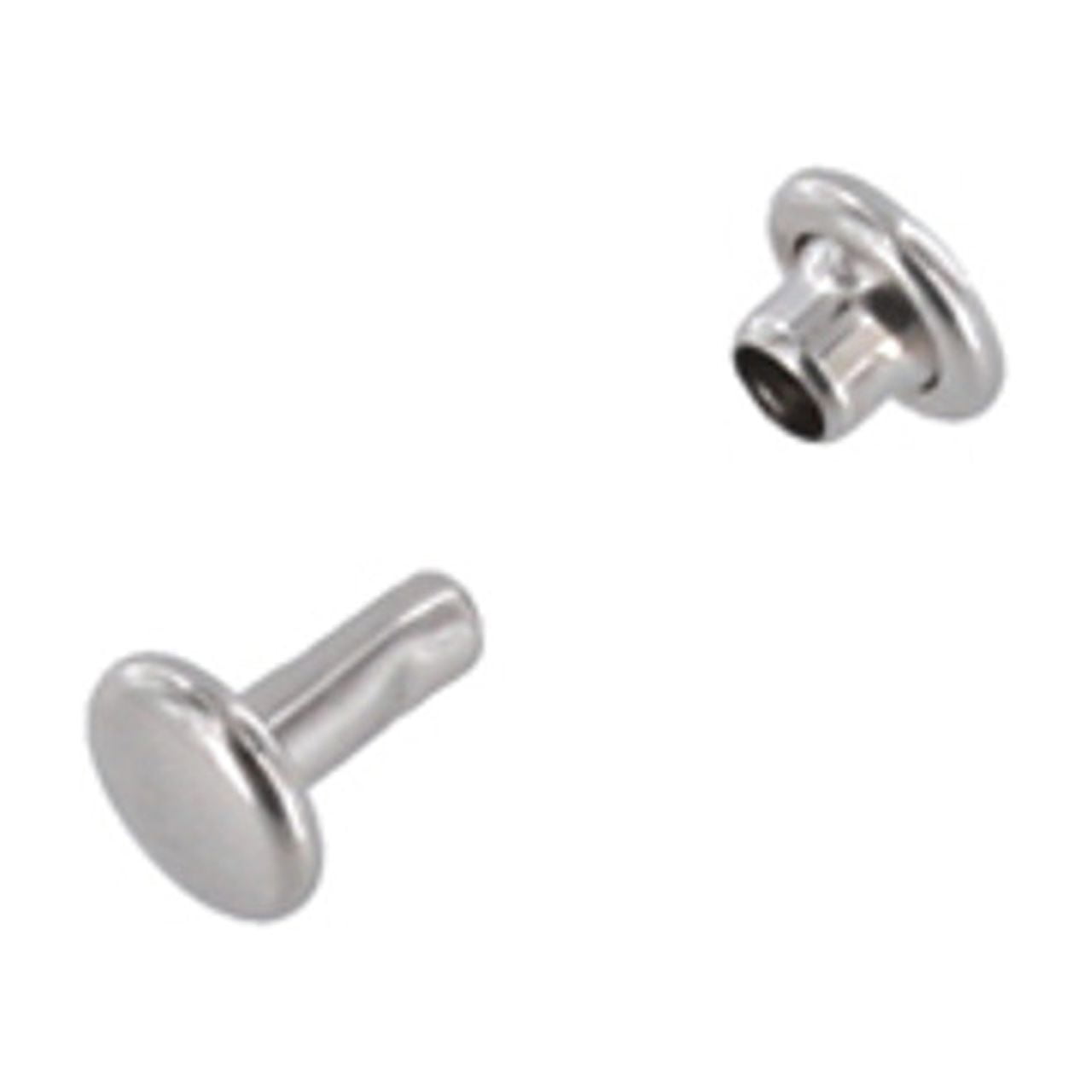 Double Cap Rivet, Nickel Plate, Solid Brass-LL (100 sets per bag ...