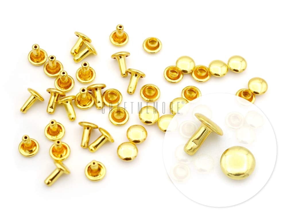 CRAFTME STUDIO 5 mm Double Cap Rivets Tubular Metal Rapid Rivet Studs ...