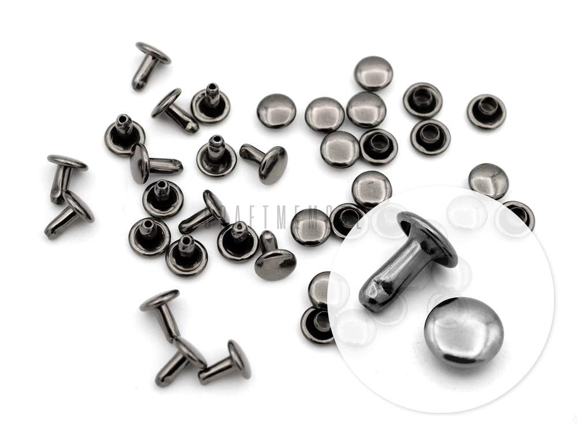 CRAFTME STUDIO 5 mm Double Cap Rivets Tubular Metal Rapid Rivet Studs ...