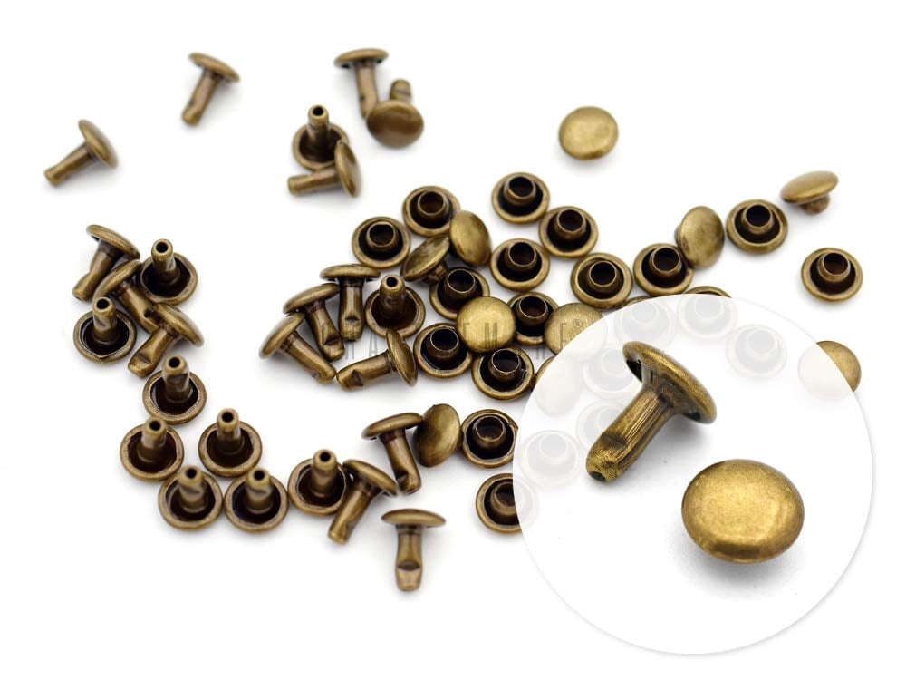 CRAFTME STUDIO 7 mm Double Cap Rivets Tubular Metal Rapid Rivet Studs ...