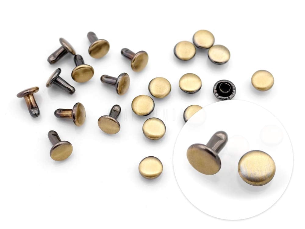 CRAFTME STUDIO 7 mm Double Cap Rivets Tubular Metal Rapid Rivet Studs ...