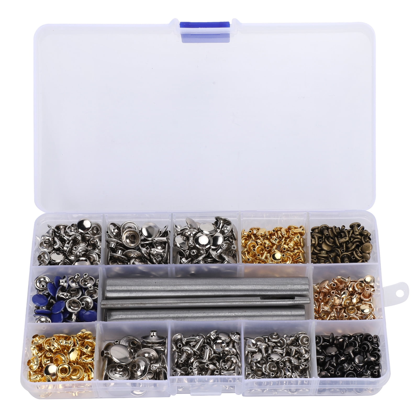 Double Cap Rivets Set with Installation Tool DIY Leather Craft Hardware ...