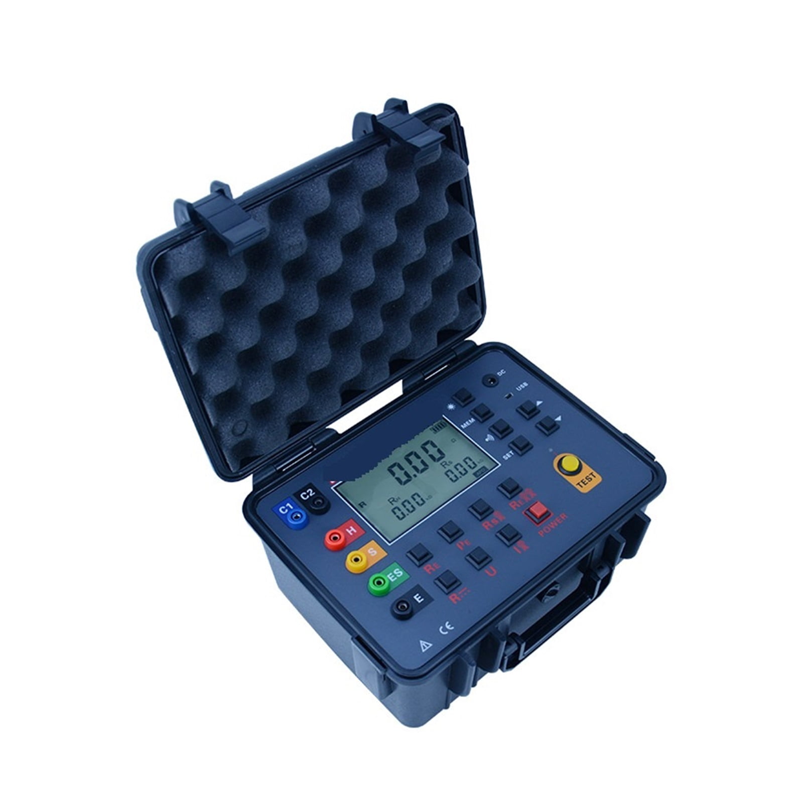 Double Clamp Resistance Tester Large Screen Backlight Display Digital ...
