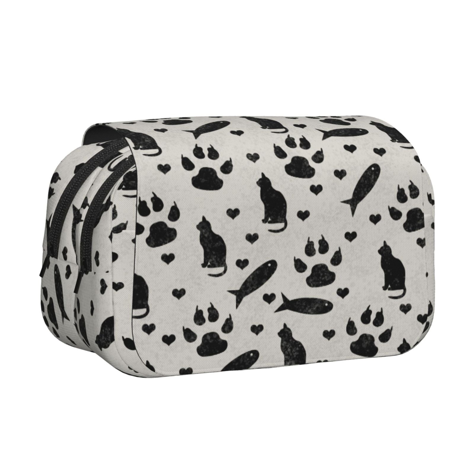 Double Clamshell Pencil Pen Case Women Men Large Capacity Pencil Pouch ...