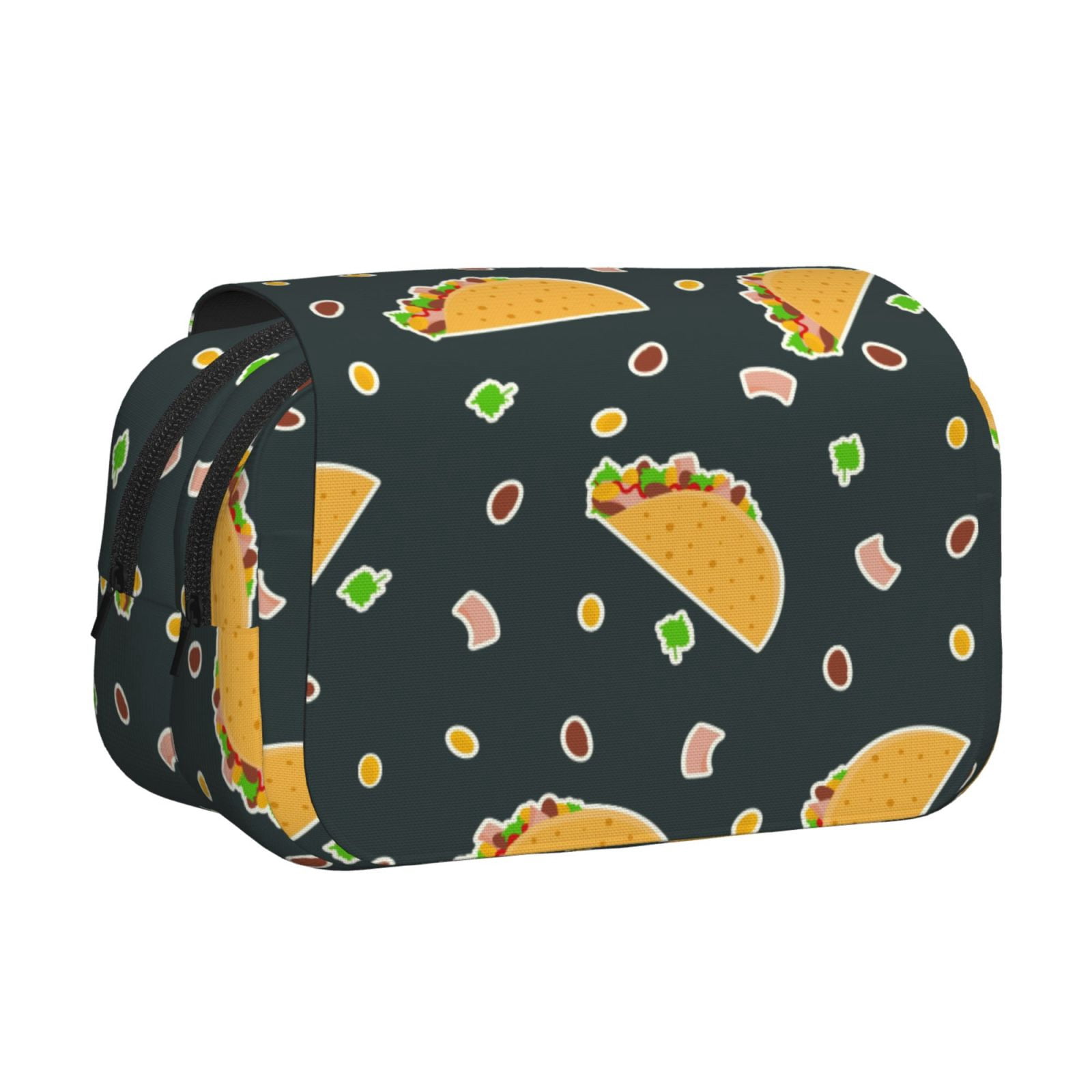 Double Clamshell Pencil Pen Case Women Men Large Capacity Pencil Pouch ...