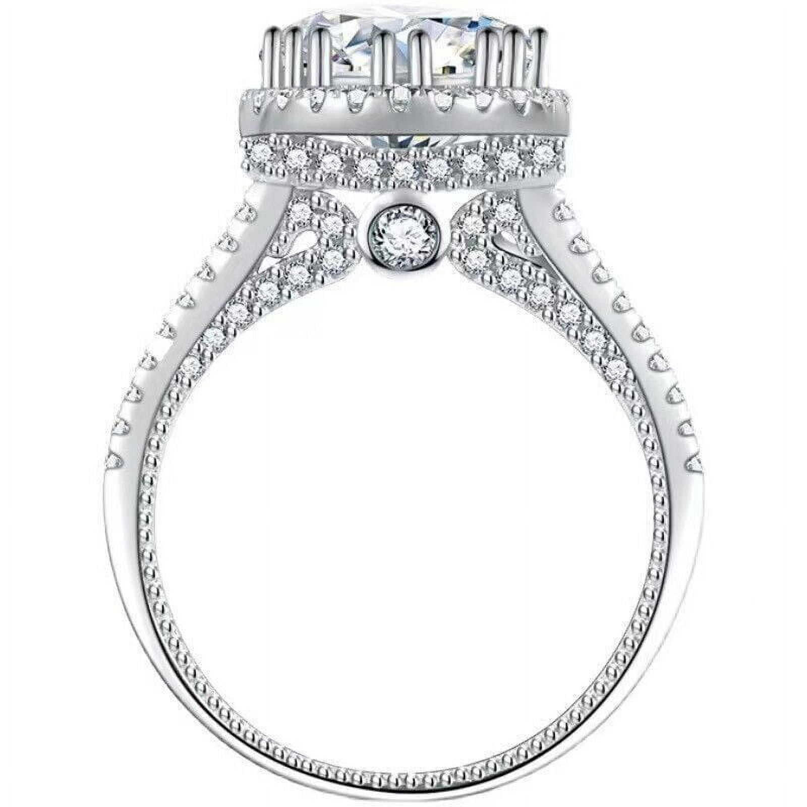 Double Claw Prong Surprise Diamond Hidden Halo Ring 2.4 Ct Diamond 14K ...