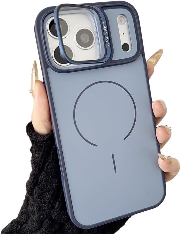 Double Color Camera Bracket Magnetic Phone Case for iPhone, Compatible ...