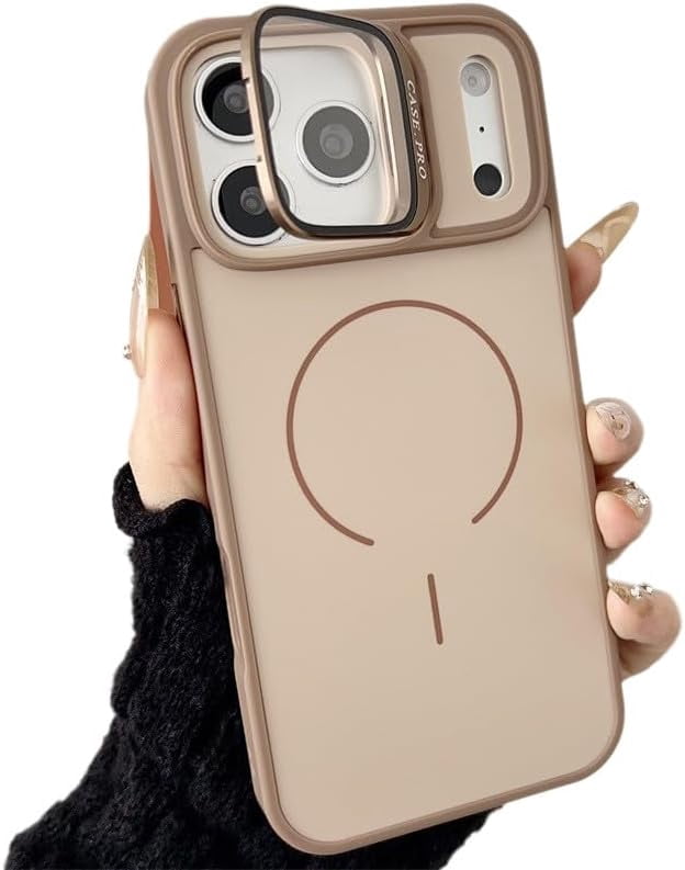 Double Color Camera Bracket Magnetic Phone Case for iPhone, Compatible ...