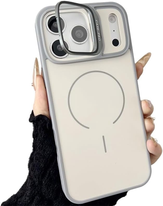 Double Color Camera Bracket Magnetic Phone Case for iPhone, Compatible ...