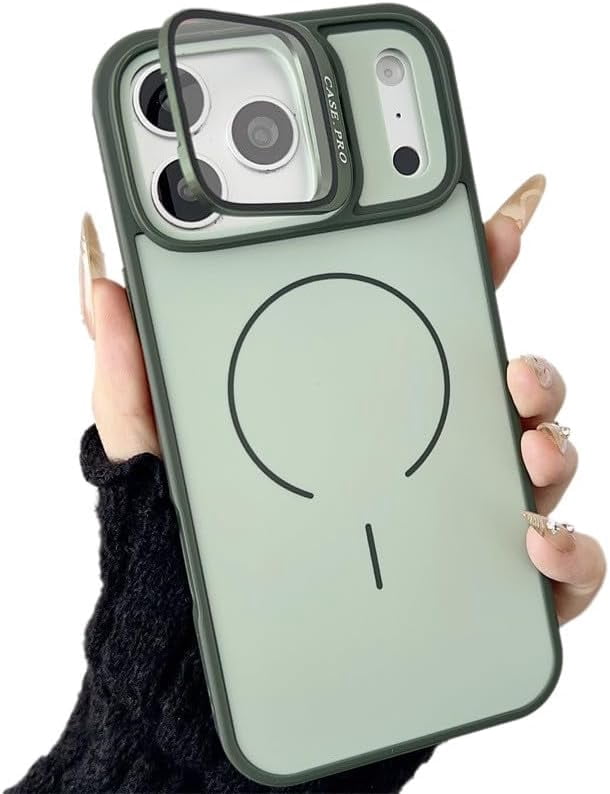 Double Color Camera Bracket Magnetic Phone Case for iPhone, Compatible ...