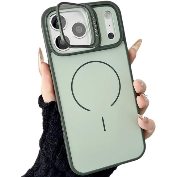 Double Color Camera Bracket Magnetic Phone Case for iPhone, Compatible ...