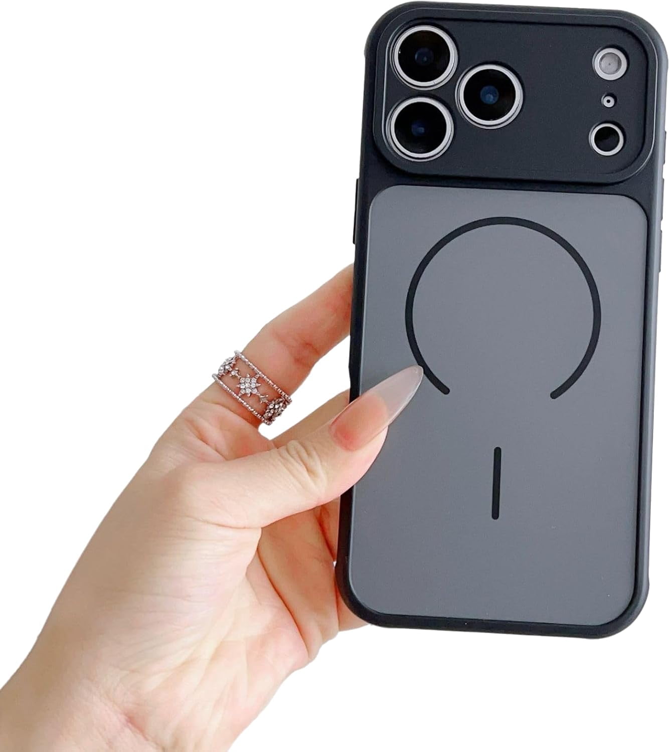 Double Color Skin Feel Camera Protect Magnetic Case for iPhone ...