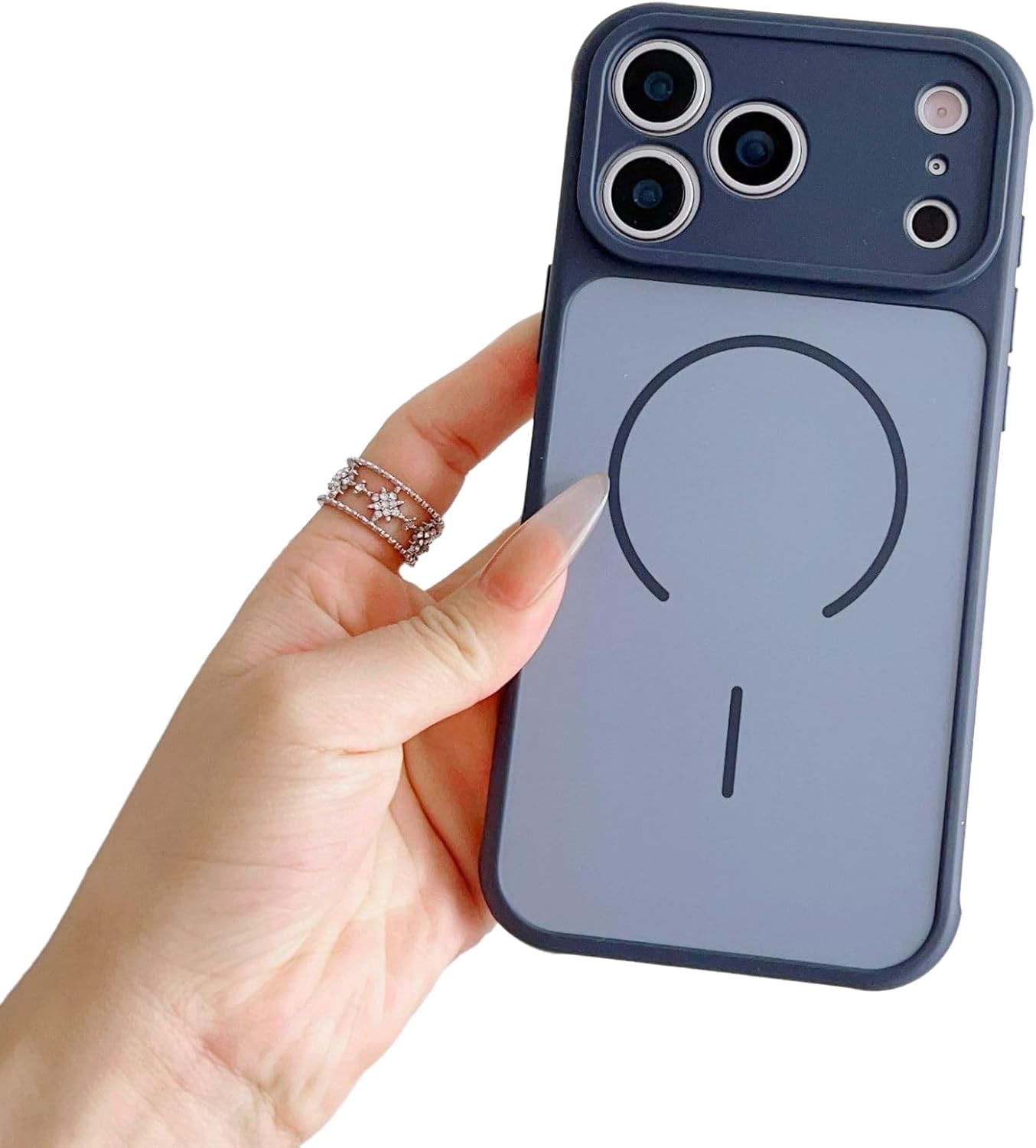 Double Color Skin Feel Camera Protect Magnetic Case for iPhone ...
