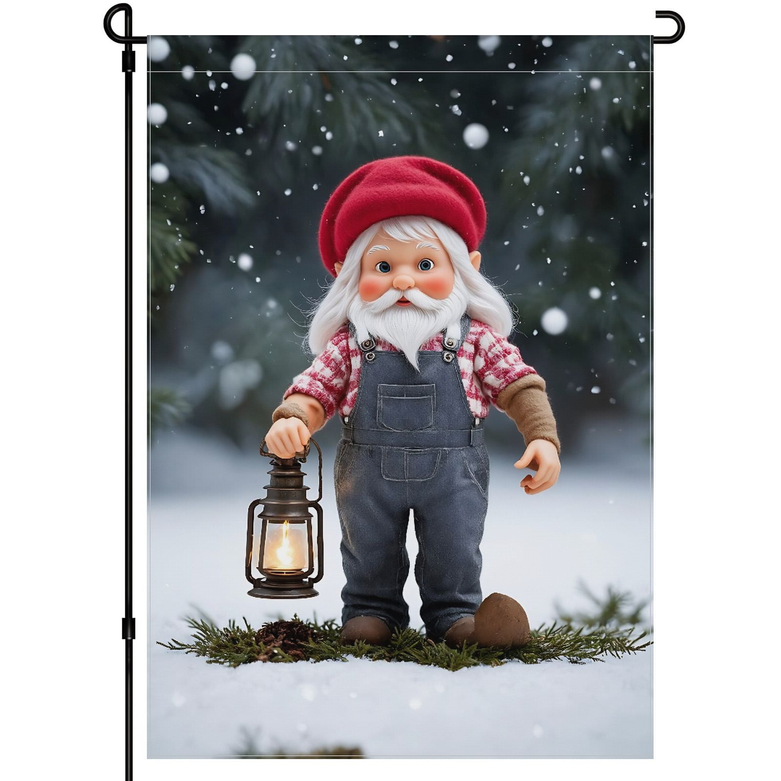Double-Colored Winter Holiday Winter Large Garden Flag Cartoon Little ...