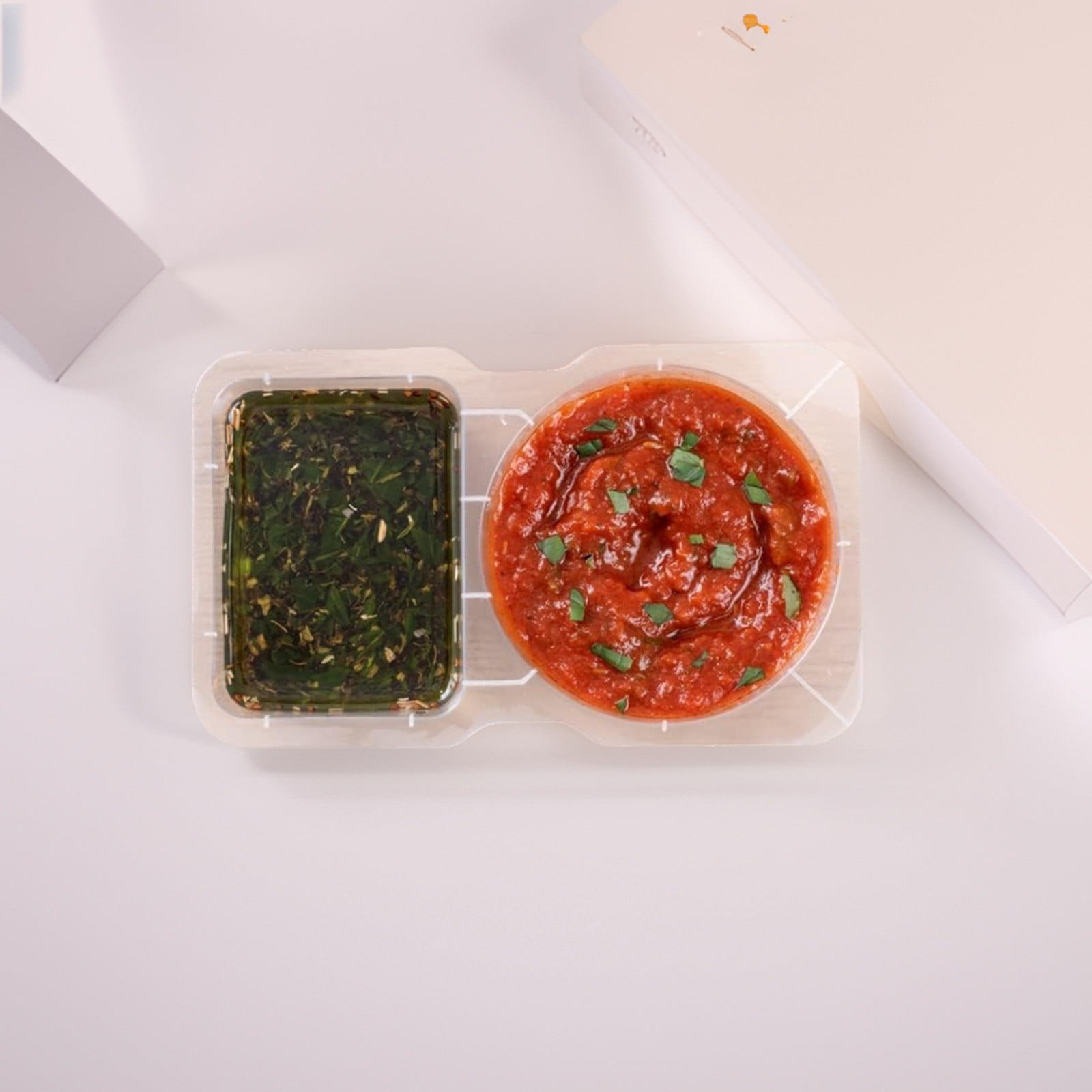 Double Compartment Condiment Container Double Condiment Containers With ...