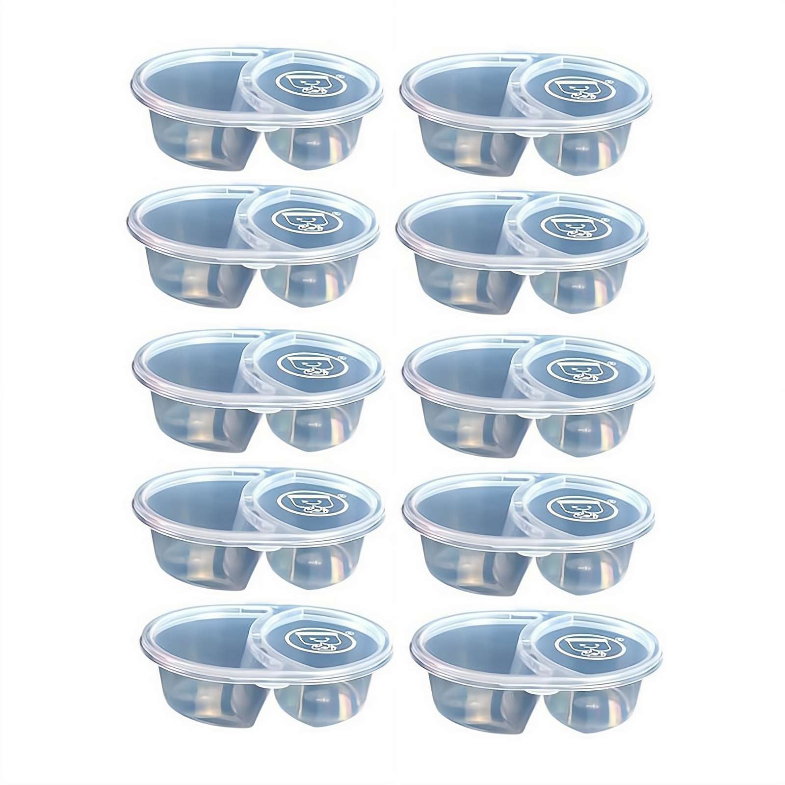 Double Compartment Condiment Container,Reusable Snack Containers with ...