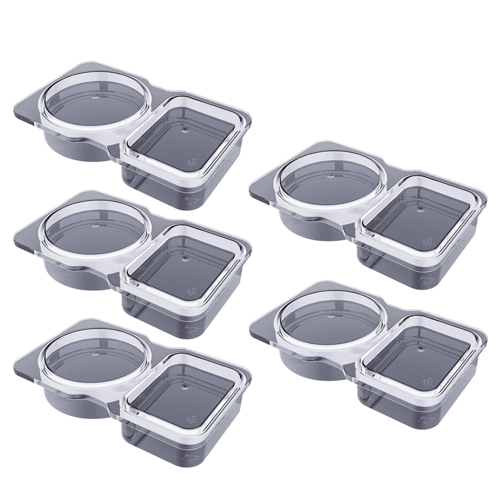 Double Compartment Condiment Container With Lid Double Compartment ...